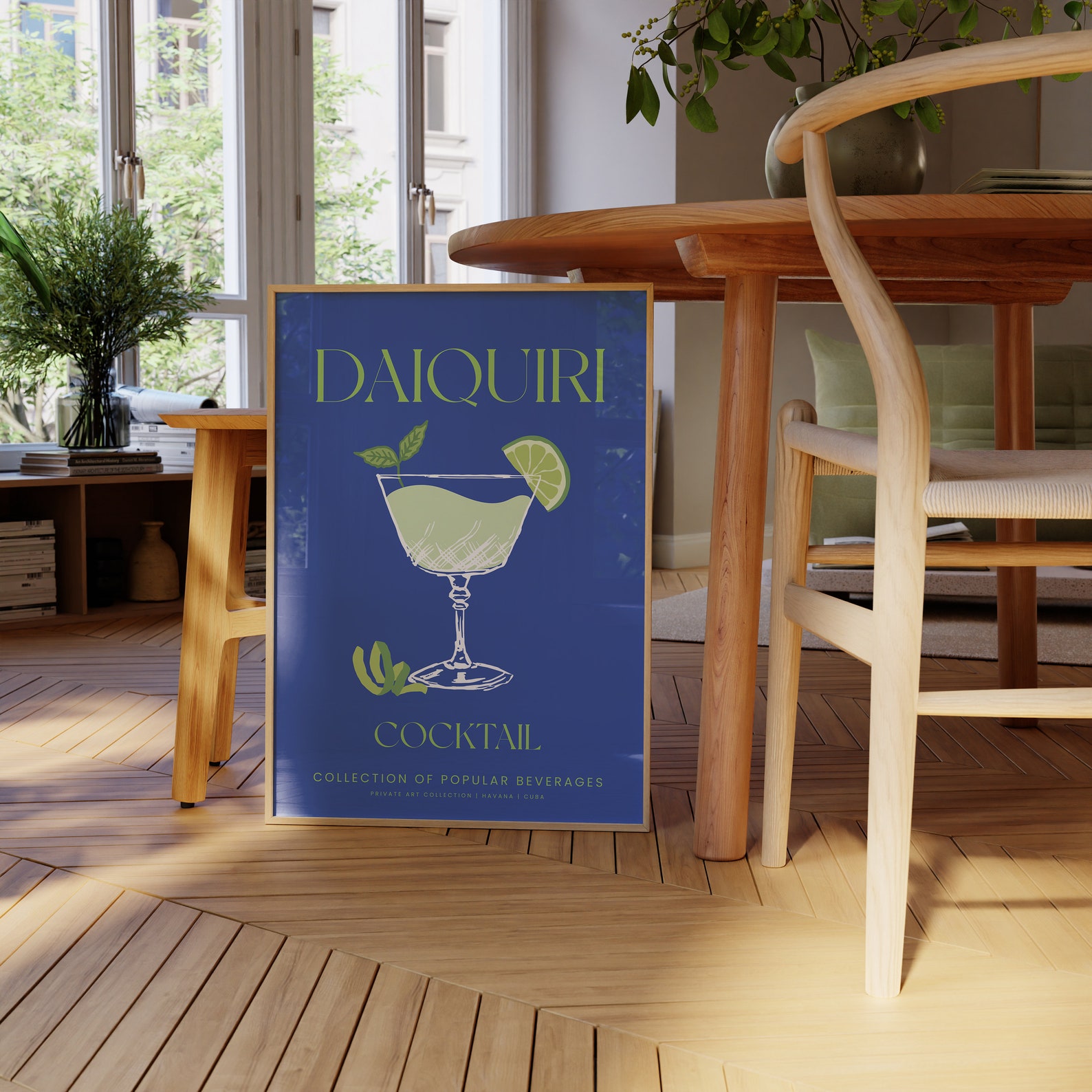 Daiquiri Cocktail Print, Daiquiri Poster, Home Bar Décor, Cocktail ...