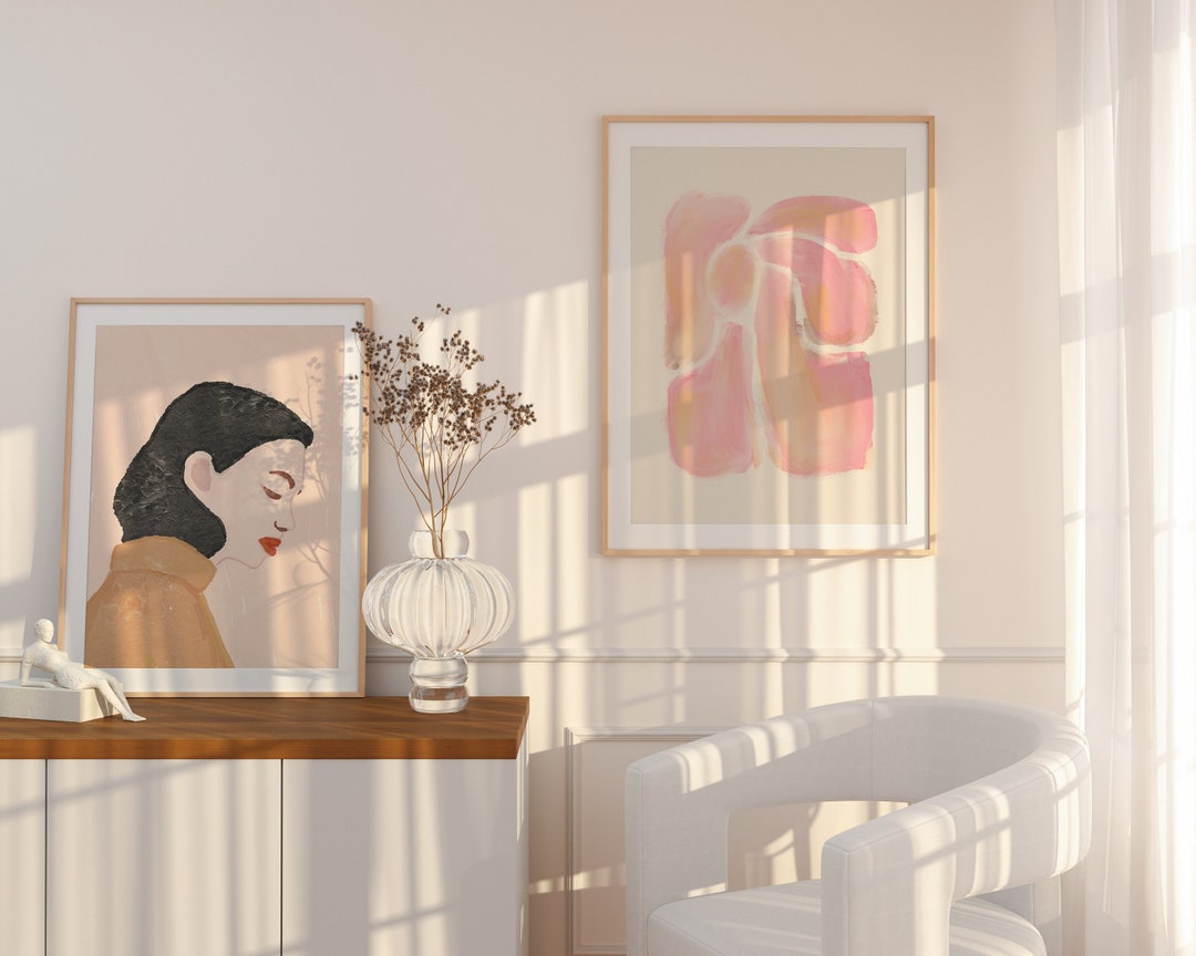 Pink Poster, Abstract Poster, Acrylic Poster, Modern Art Posters ...