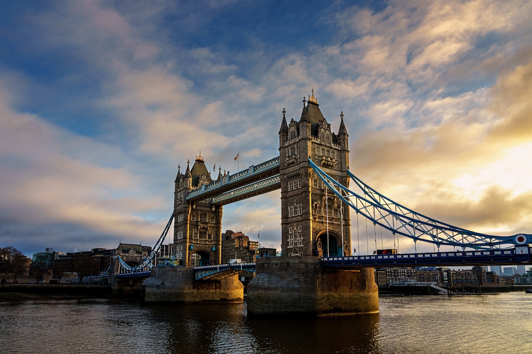 Tower Bridge in London: Sunset Iconic Landmark Wall Art for Home and ...