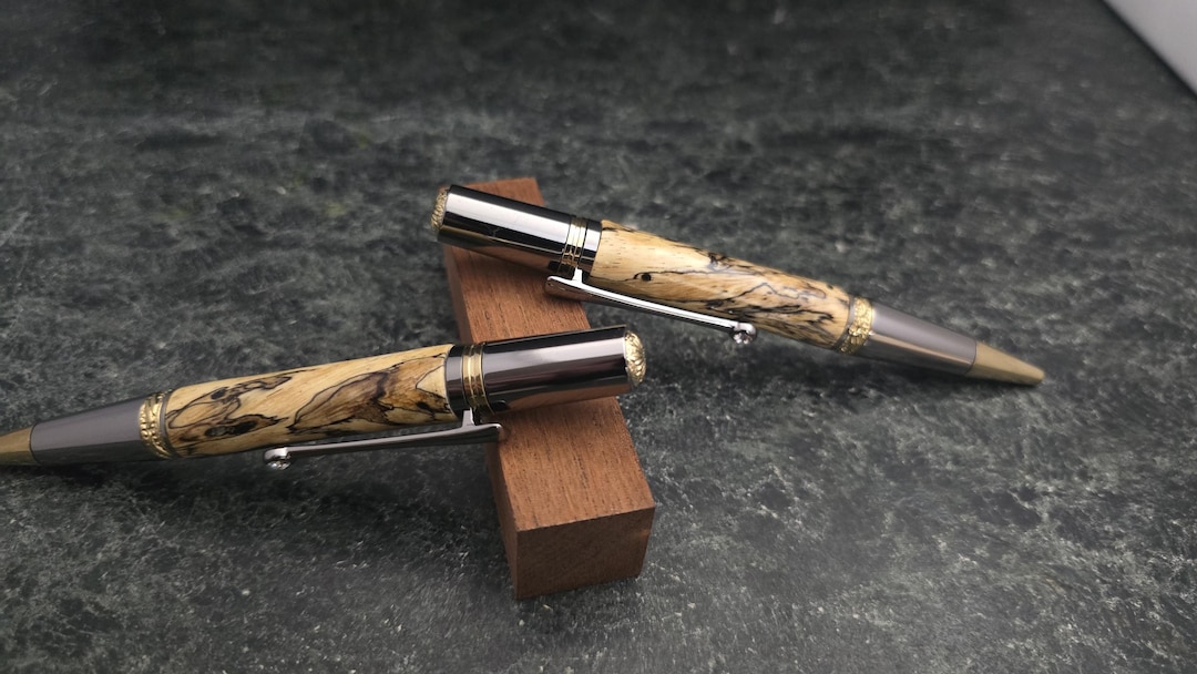 Majestic Squire Ballpoint Pen With Swarovski Crystal Clip Hand Turned ...