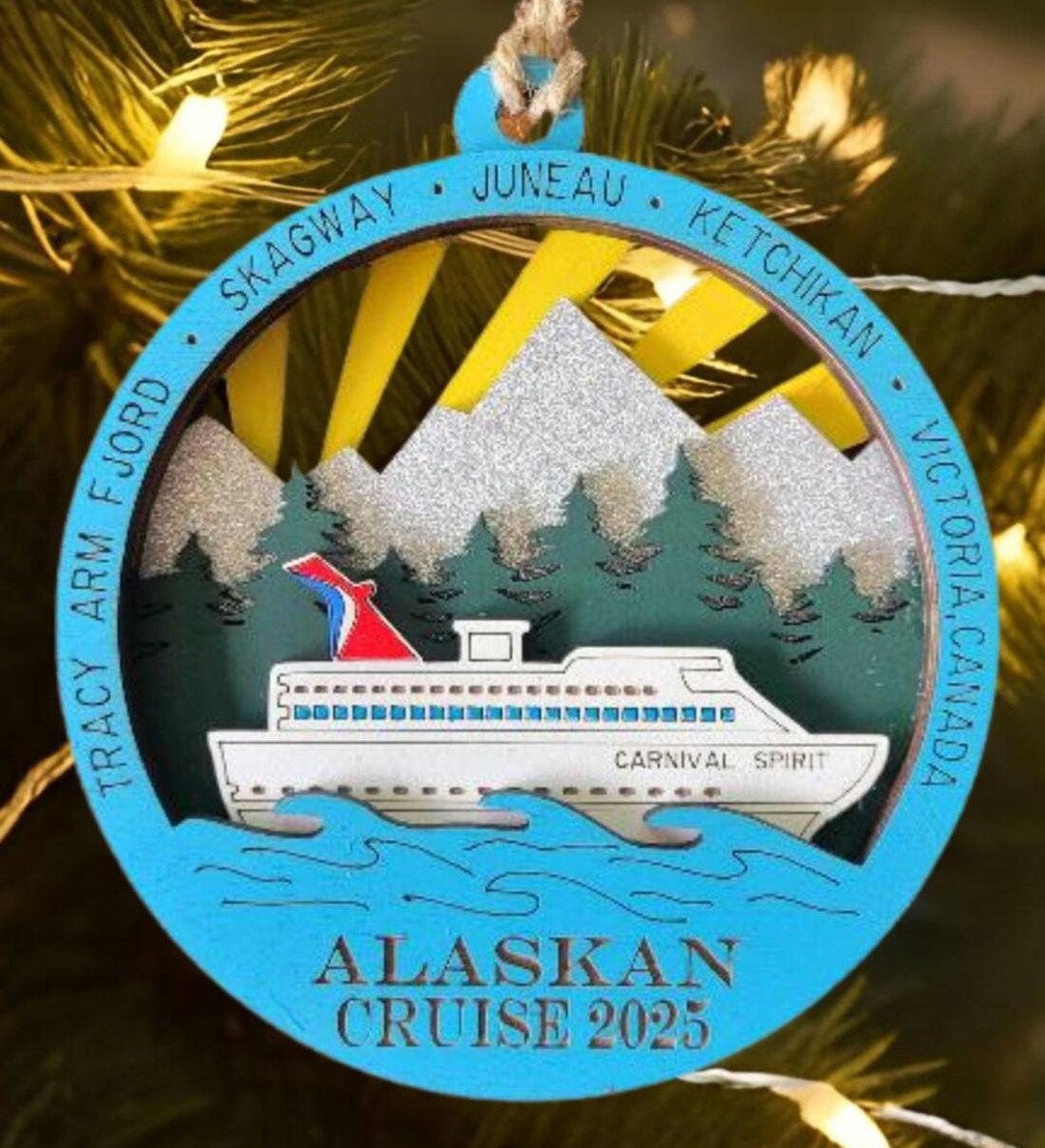 Personalized Alaskan Cruise Ornament Layered Cruise Ornament Cruise ...