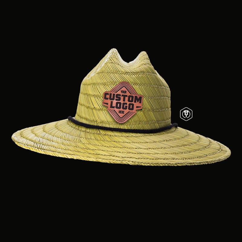 Straw Hat With Custom Logo - Etsy