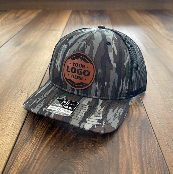 Custom Camo Leather Patch Trucker Hat Laser Engraved for - Etsy
