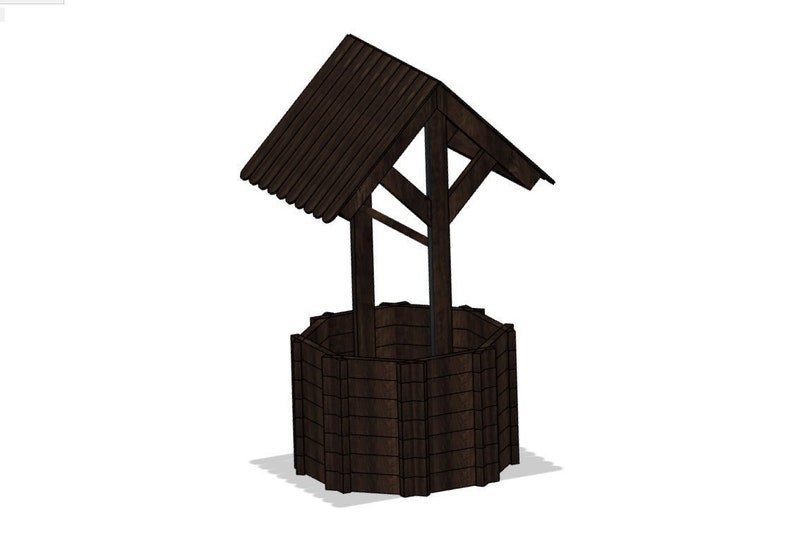 Wishing Well Woodworking Plans - Etsy