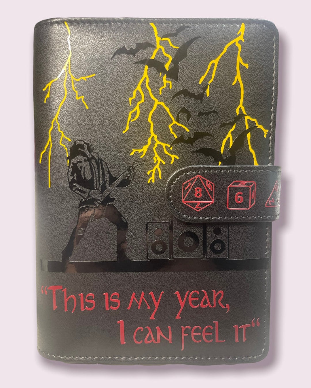 Stranger Things Eddie Munson Inspired Black Faux Leather A5 A6 Personal ...