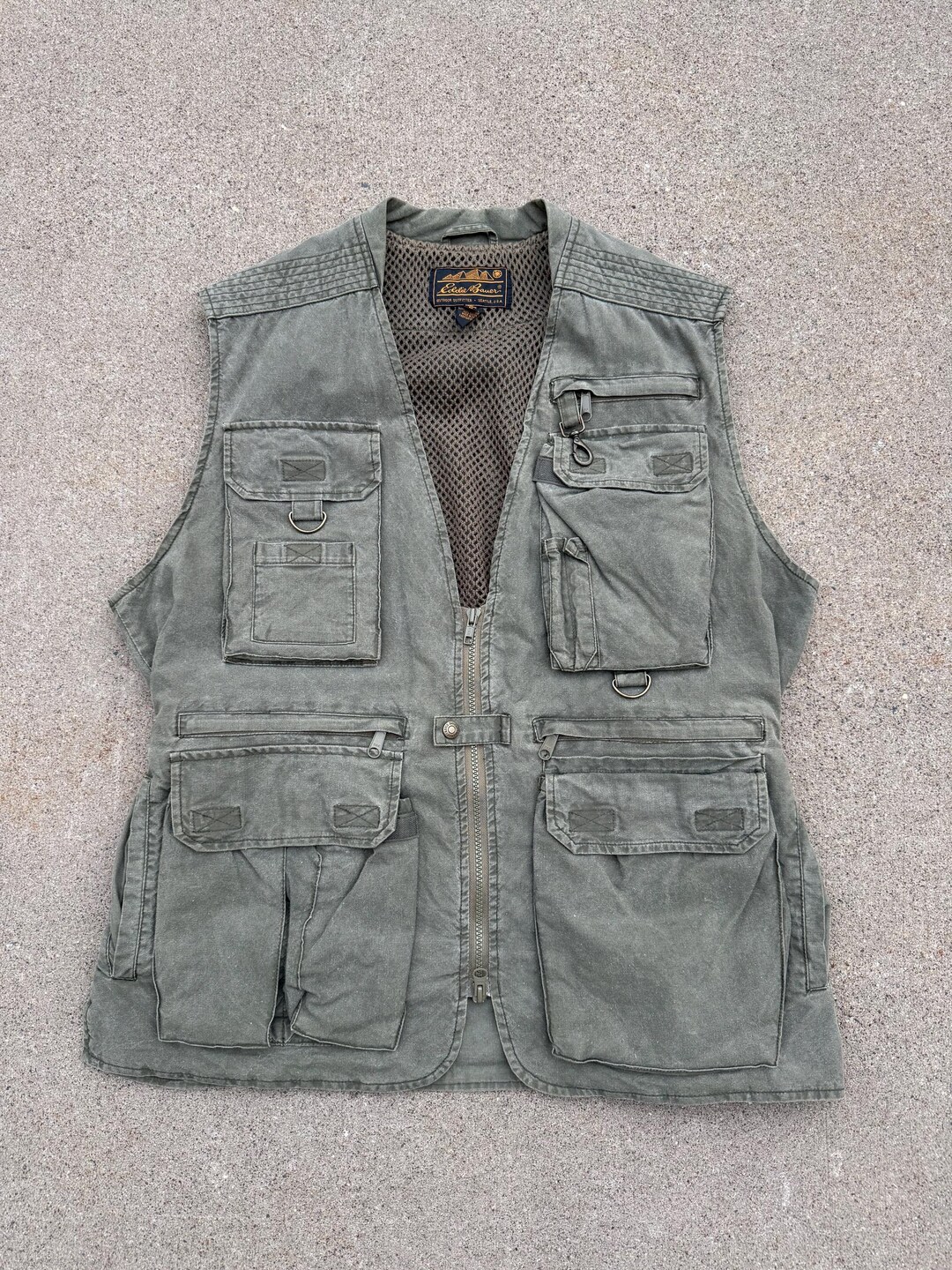 Vintage Eddie Bauer Fishing Vest Utility Outdoorsman Gorp Core Made in ...