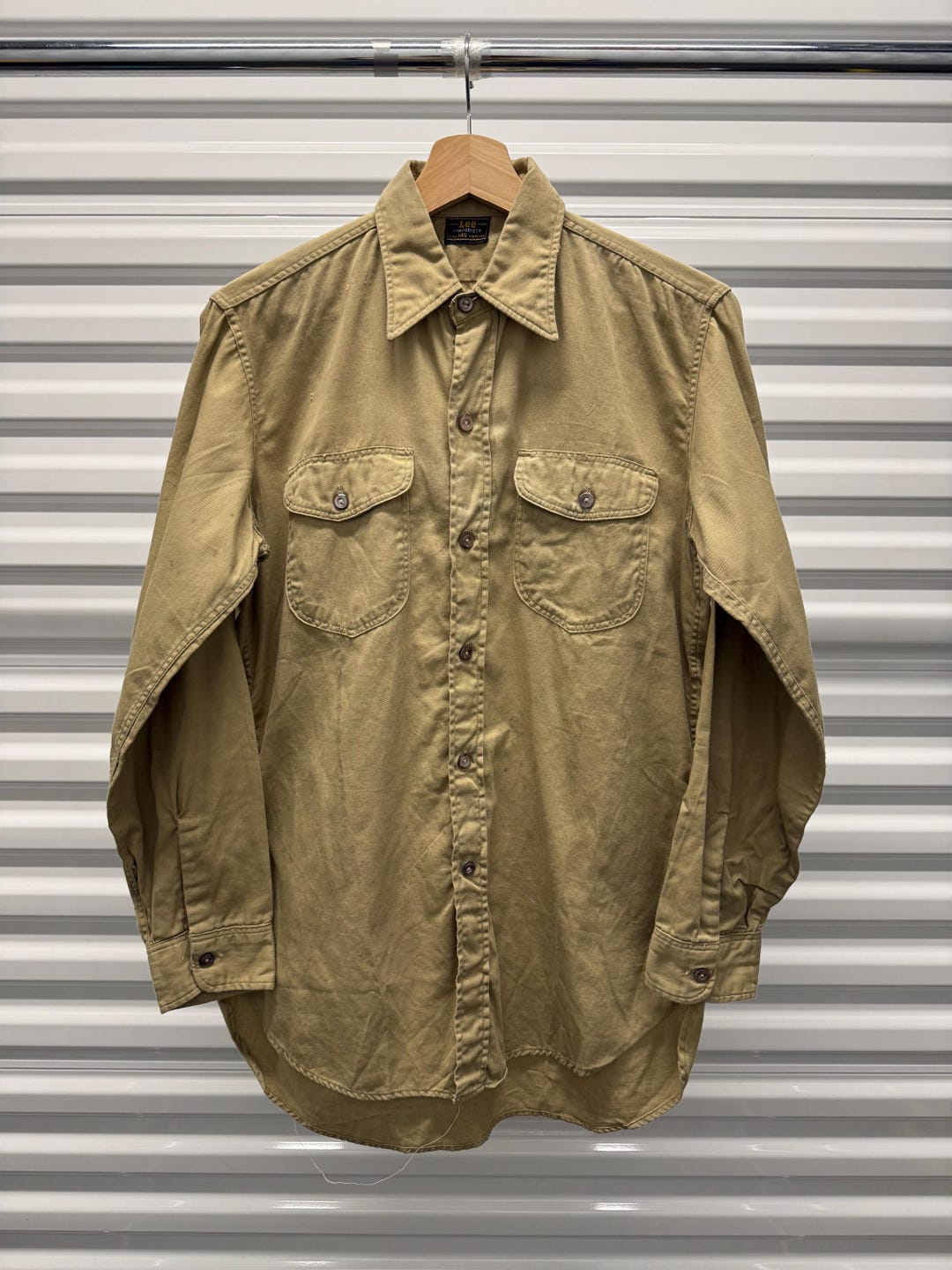 Vintage 1940’s Lee Cotton Khaki Work Shirt Union Made True Vintage 40s ...