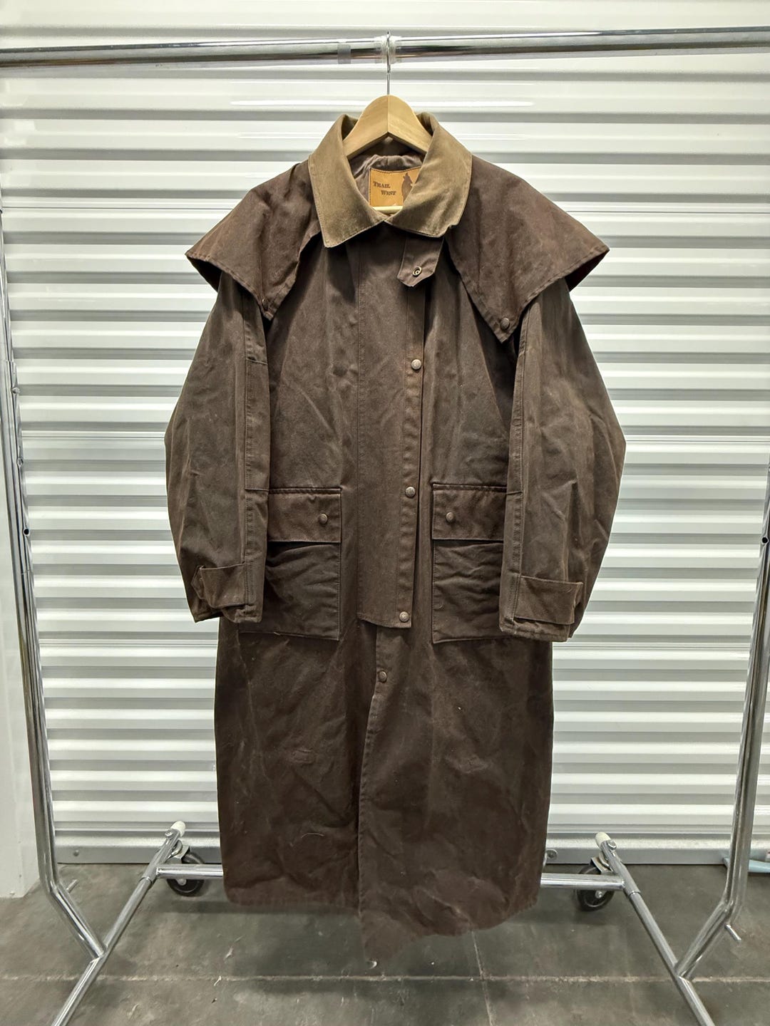 Vintage Trail West Tin Cloth Duster Industrial Manufacturing Protective ...