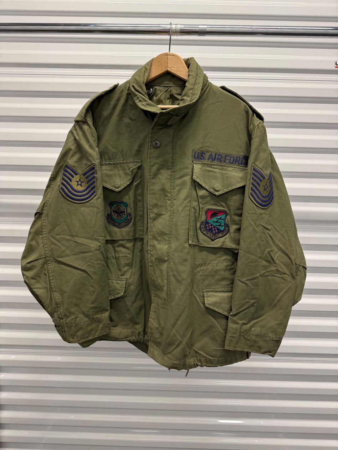 Vintage USAF Cold Weather Field Jacket Tactical Airlift Group Patches ...
