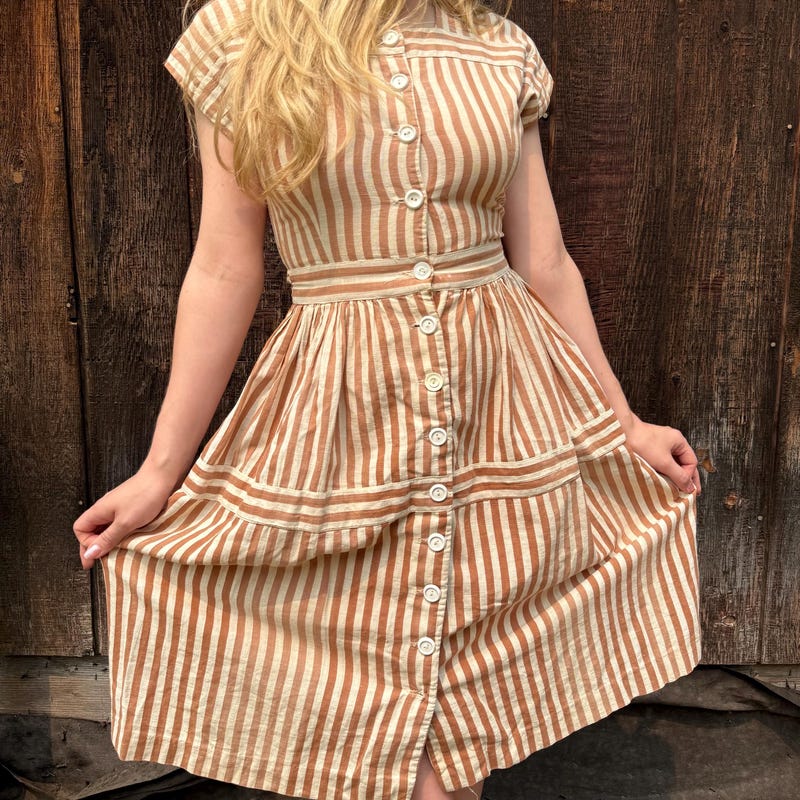 Linen Button Front Dress - Etsy