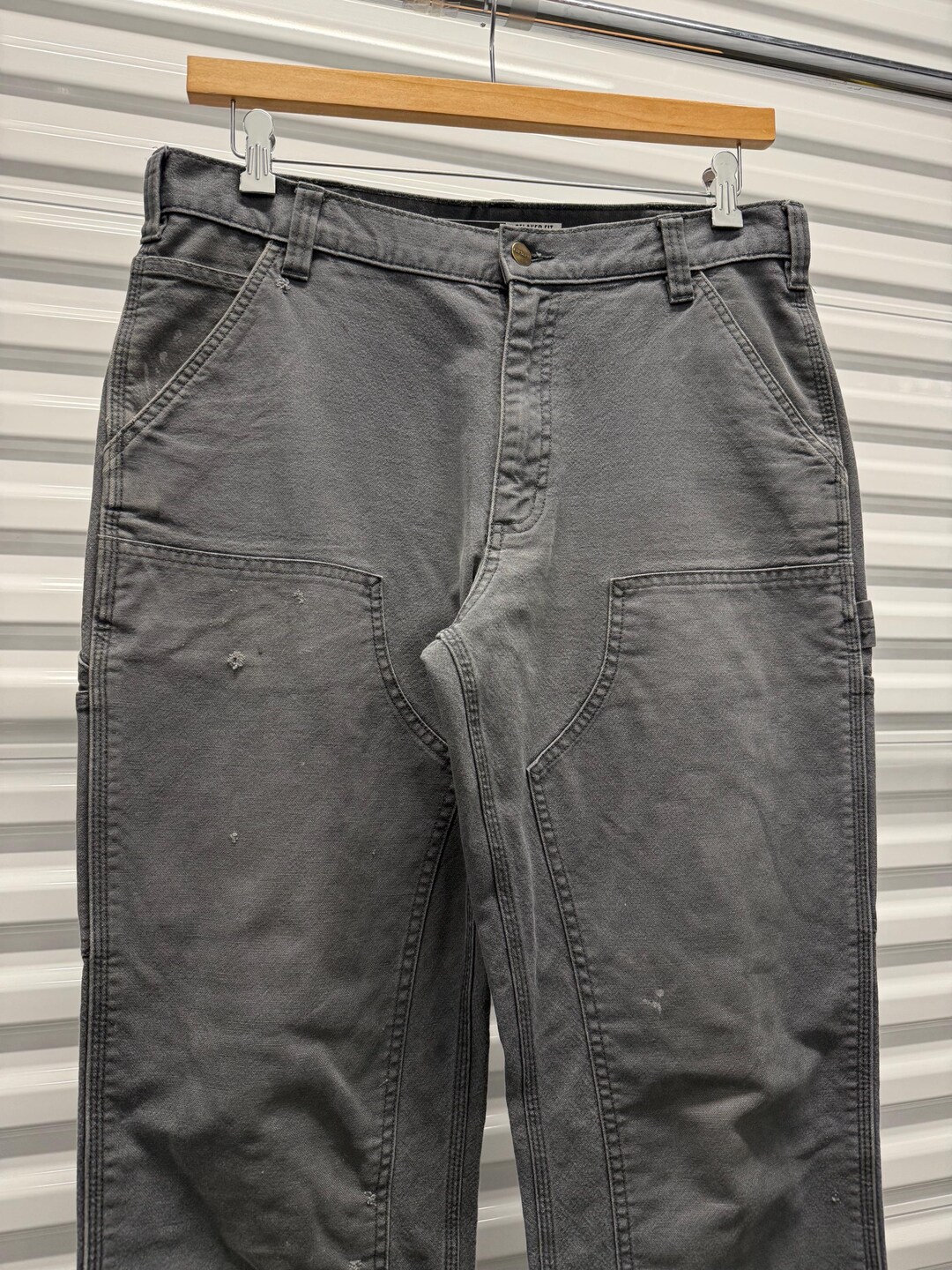 Vintage 2000’s Grey Carhartt Double Knee Pants Retro Workwear Union ...