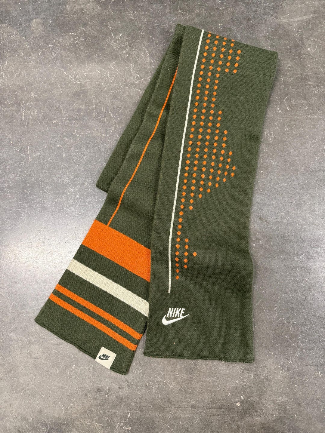 Vintage 90’s/y2k Nike Scarf Olive Green / Orange Retro Gorp Core Style ...