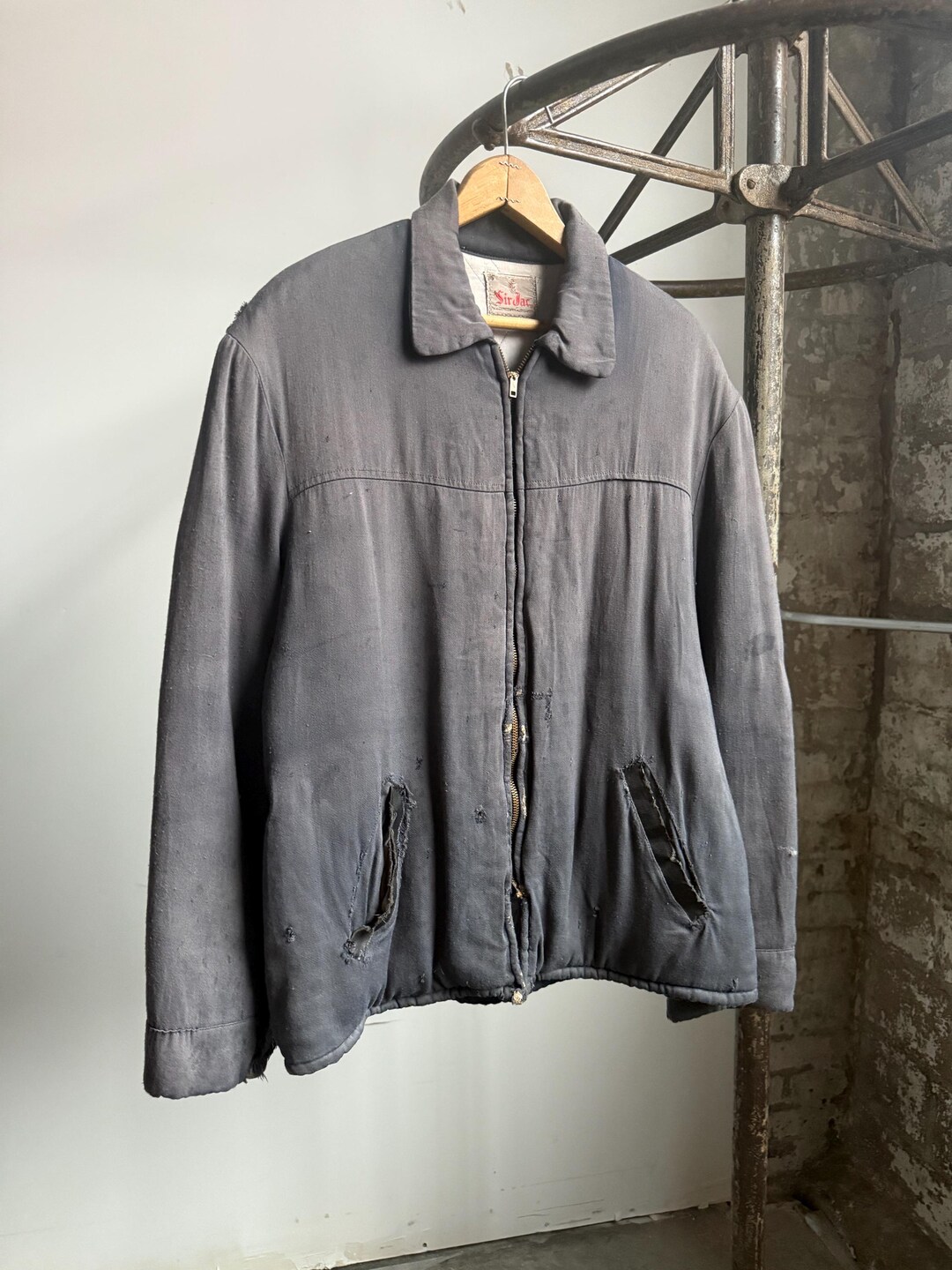 Vintage 1950’s Sir Jac Rayon Work Jacket ~ Naturally Distressed ...