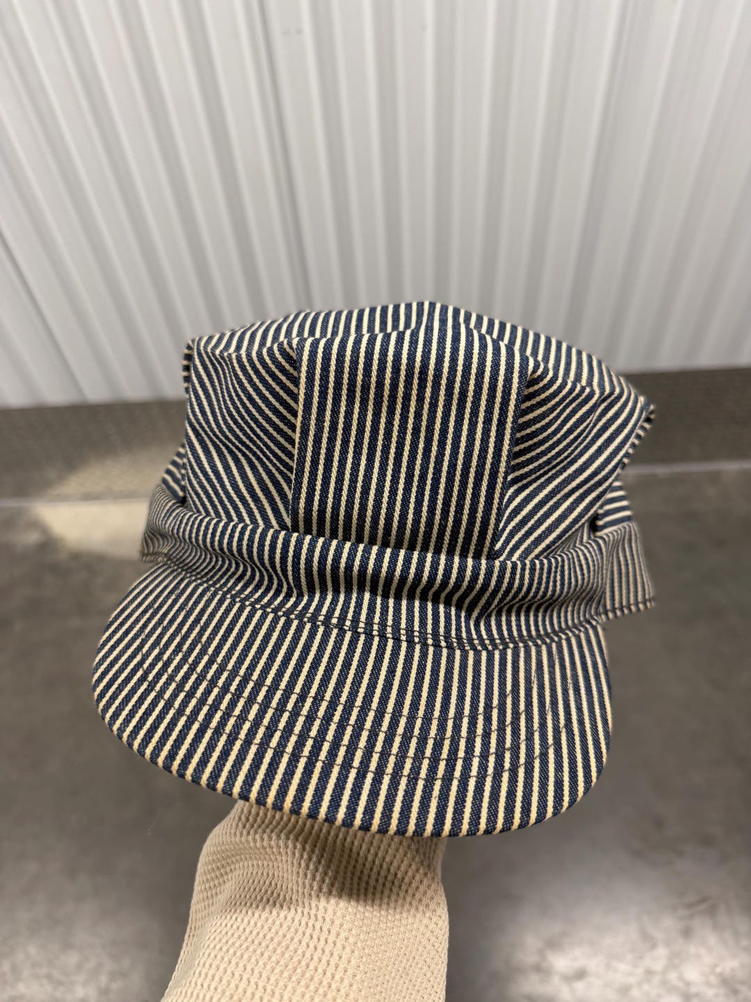 Vintage 70’s Hickory Stripe Railroad Conductor Cap Sz Medium Classic ...