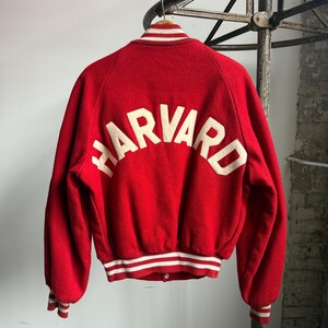 Vintage Red Wool Harvard Varsity Jacket ~ Large Back Spellout ...
