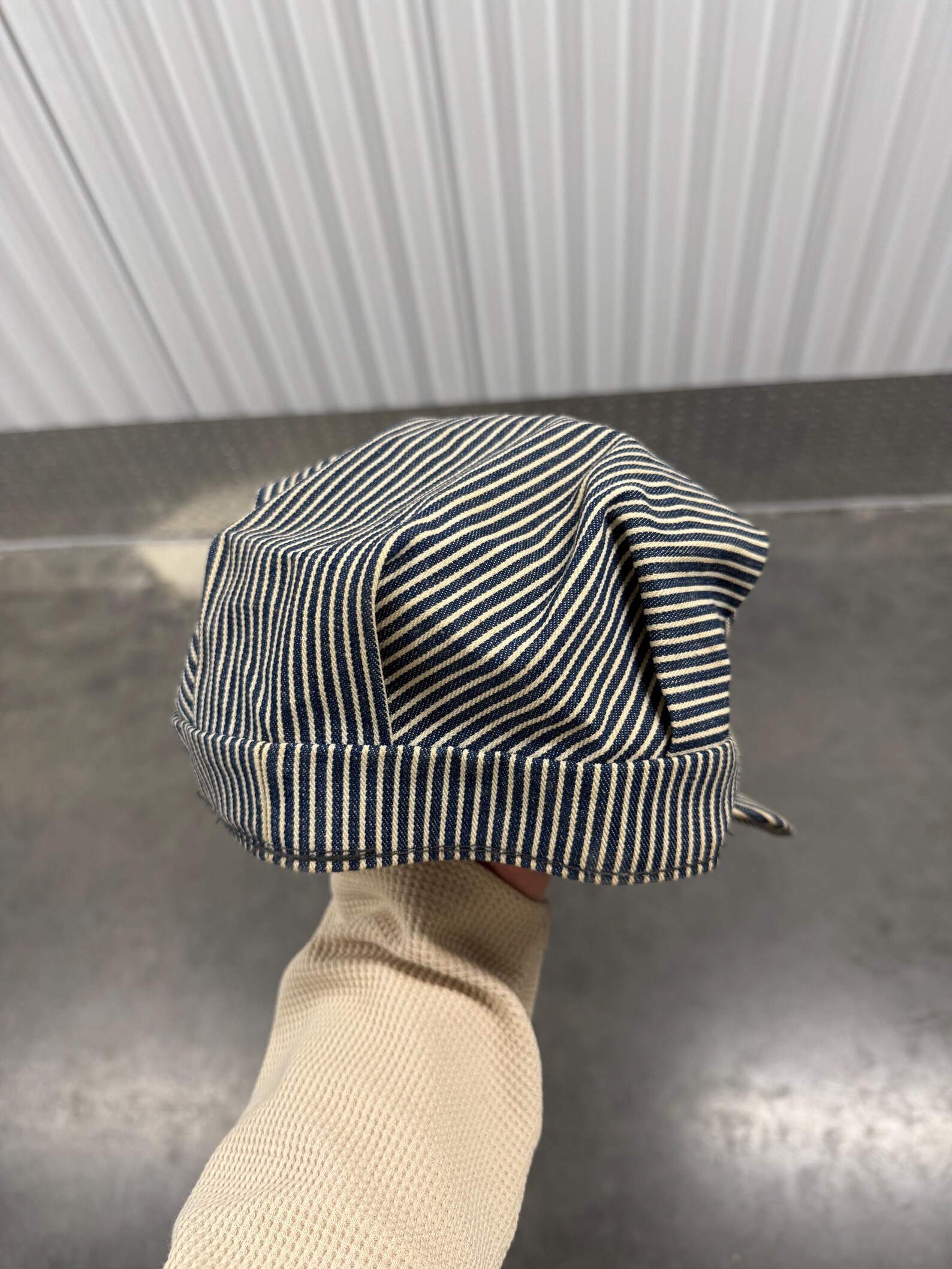 Vintage 70’s Hickory Stripe Railroad Conductor Cap Sz Medium Classic ...