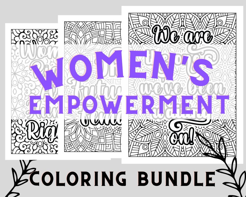 3 Women's Empowerment Coloring Page - Etsy