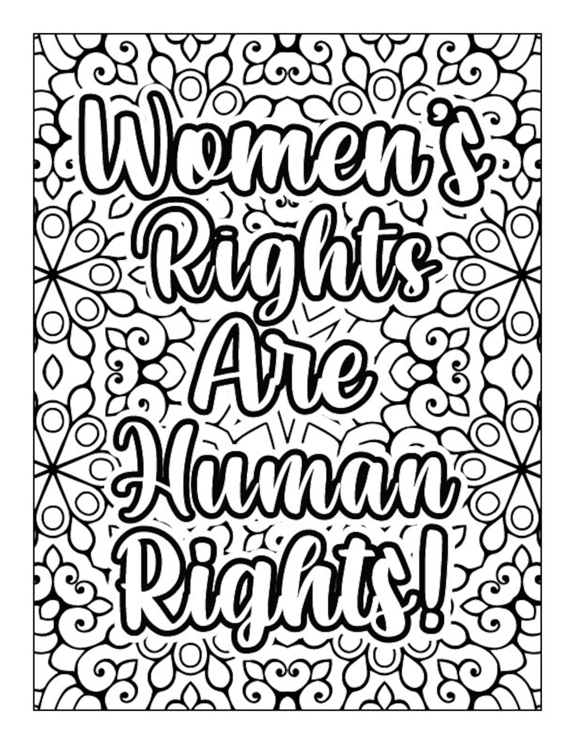 3 Women's Empowerment Coloring Page - Etsy