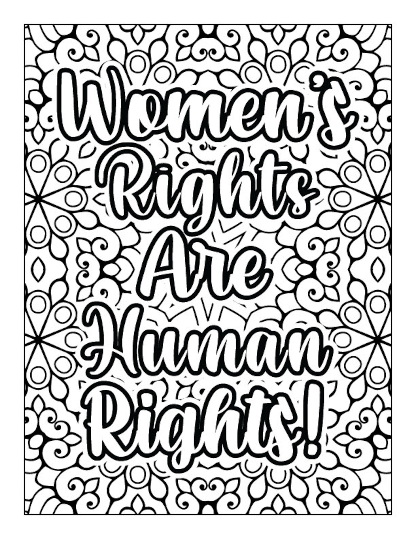 3 Women's Empowerment Coloring Page - Etsy