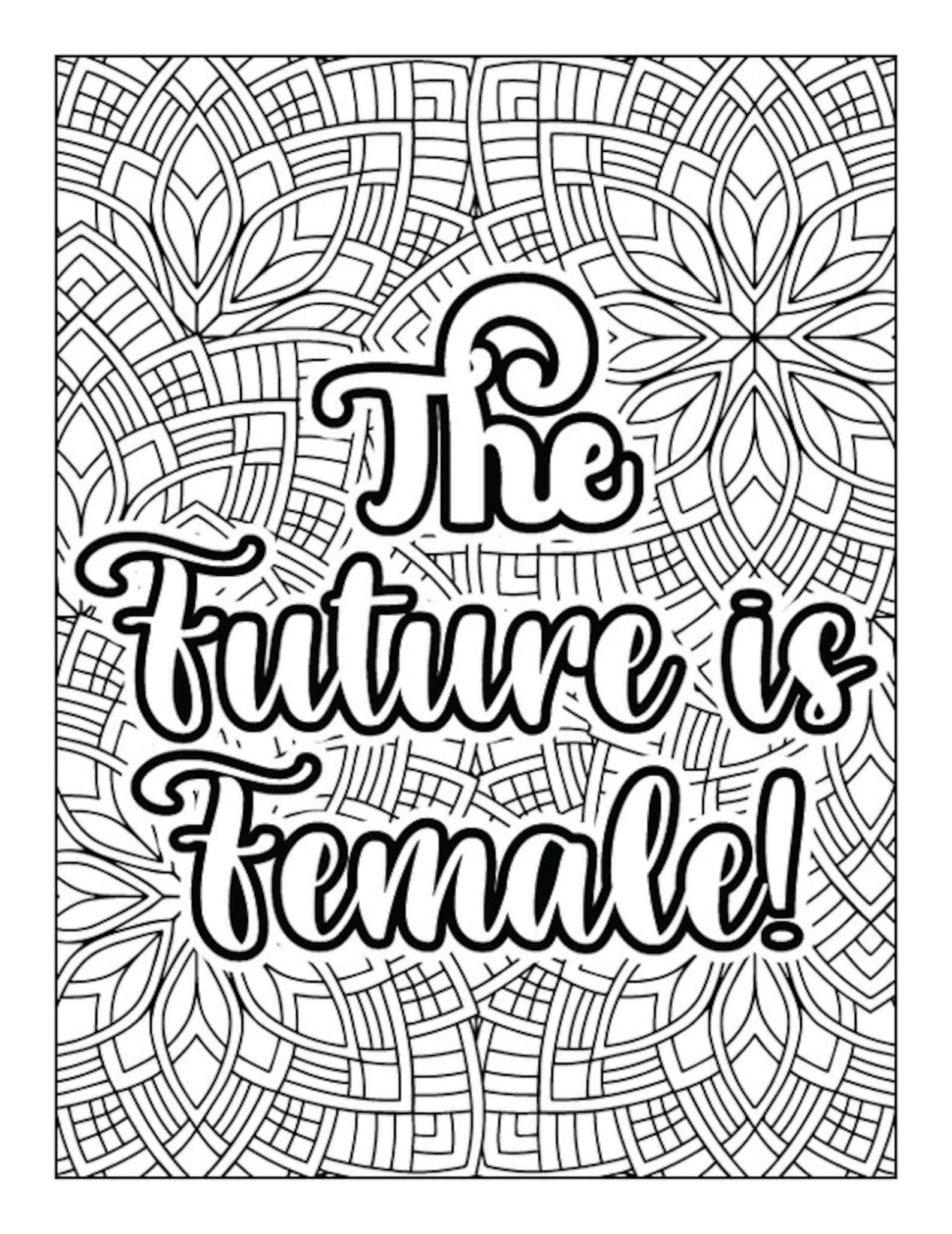 3 Women's Empowerment Coloring Page - Etsy