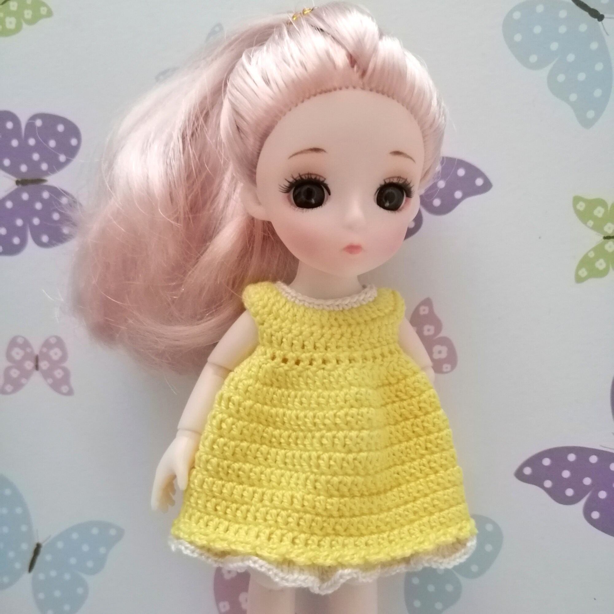 Crochet Dress PATTERN for Doll BJD 6.3inch (16cm) Height - Etsy