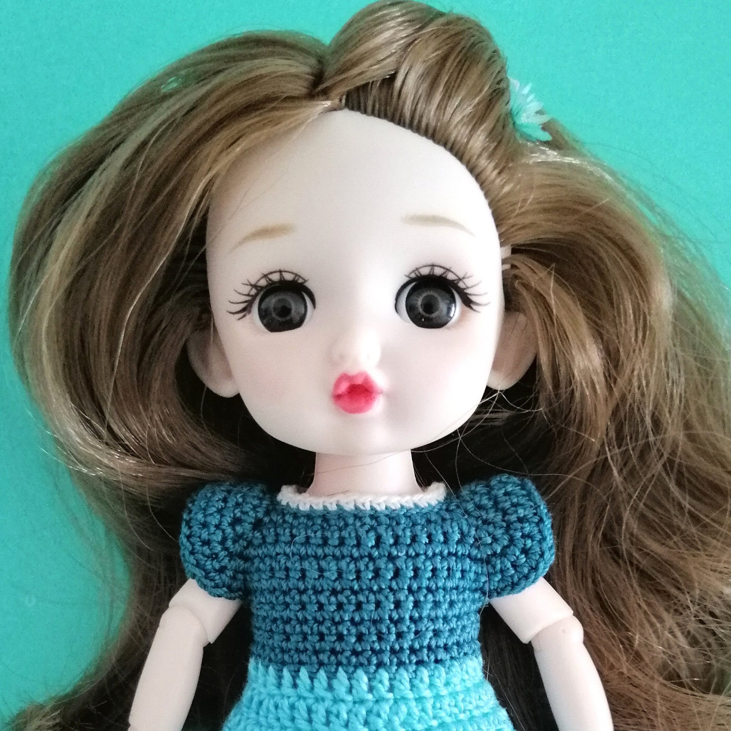 Crochet Dress PATTERN for Doll BJD 6.3inch 16cm Height - Etsy