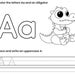 26 Printable Alphabet Trace & Color Worksheets. A-Z. Preschool-kdg - Etsy
