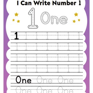 42 Printable Alphabet & Number Tracing Worksheets. Preschool-kdg - Etsy