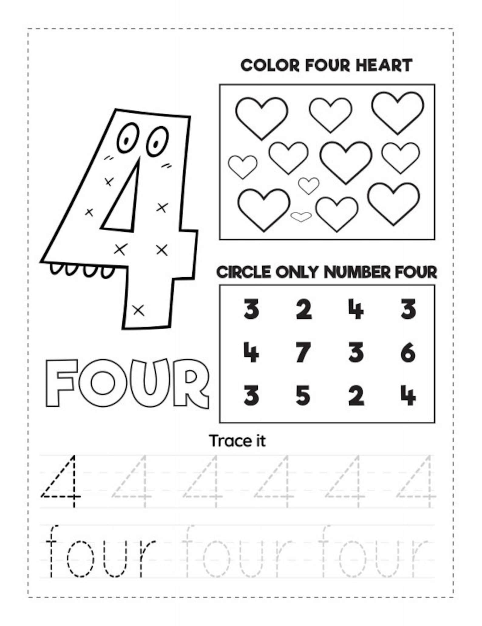 41 Printable Number Tracing Worksheets. Numbers 1-20. Pre-k - Etsy