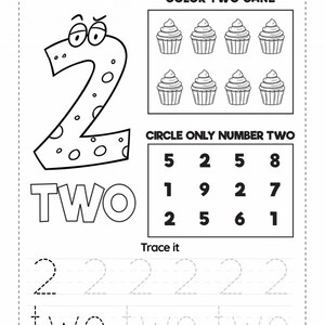 41 Printable Number Tracing Worksheets. Numbers 1-20. Pre-k - Etsy