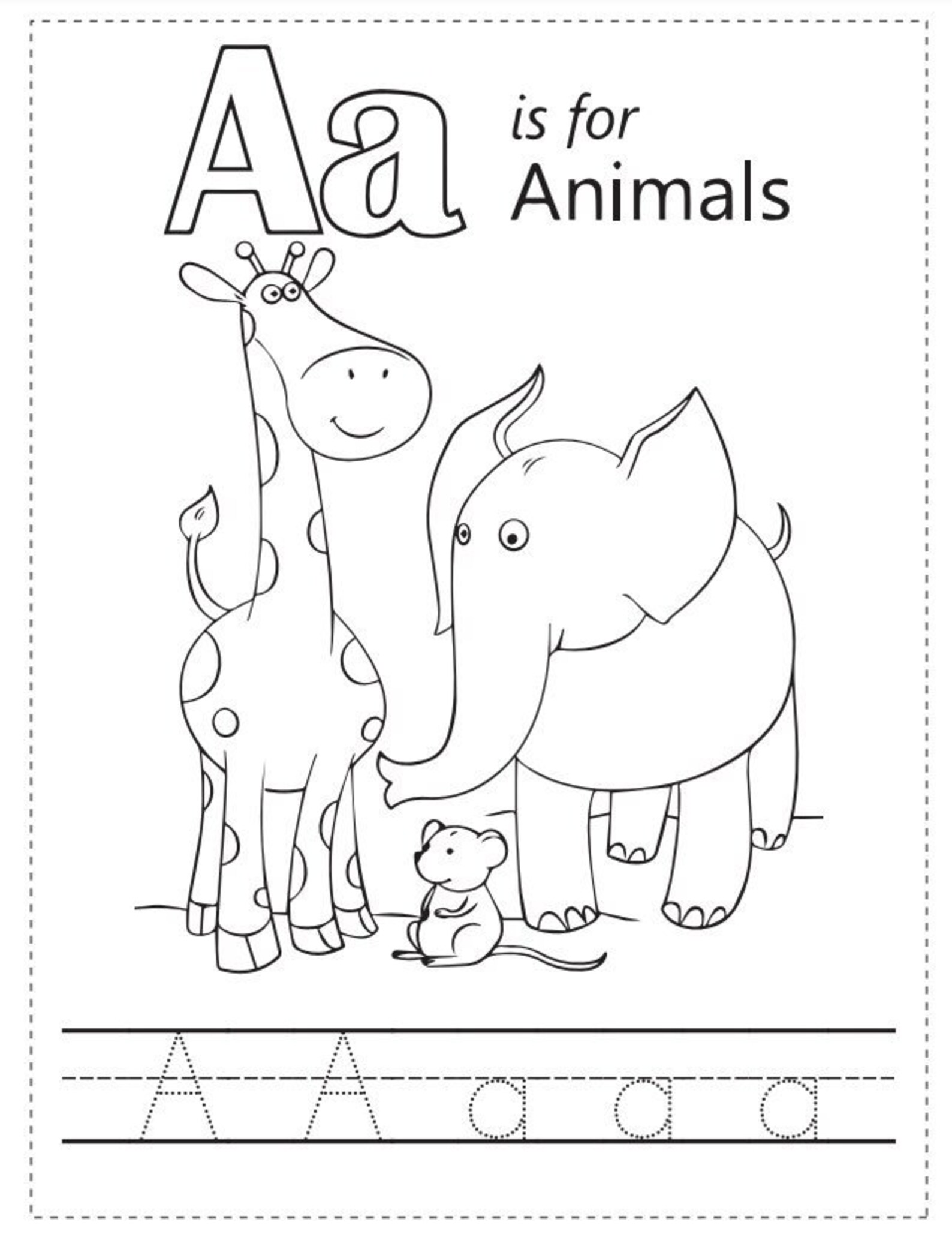 26 Printable Alphabet Coloring & Tracing Worksheets. Preschool-kdg - Etsy