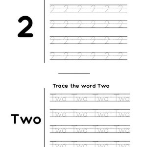 26 Printable Tracing Numbers Worksheets. Preschool-kdg - Etsy