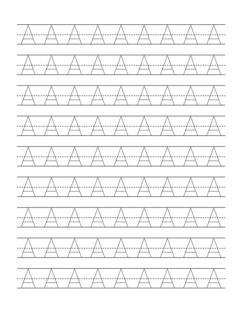 79 Printable Alphabet Handwriting Worksheets. Preschool-kdg - Etsy