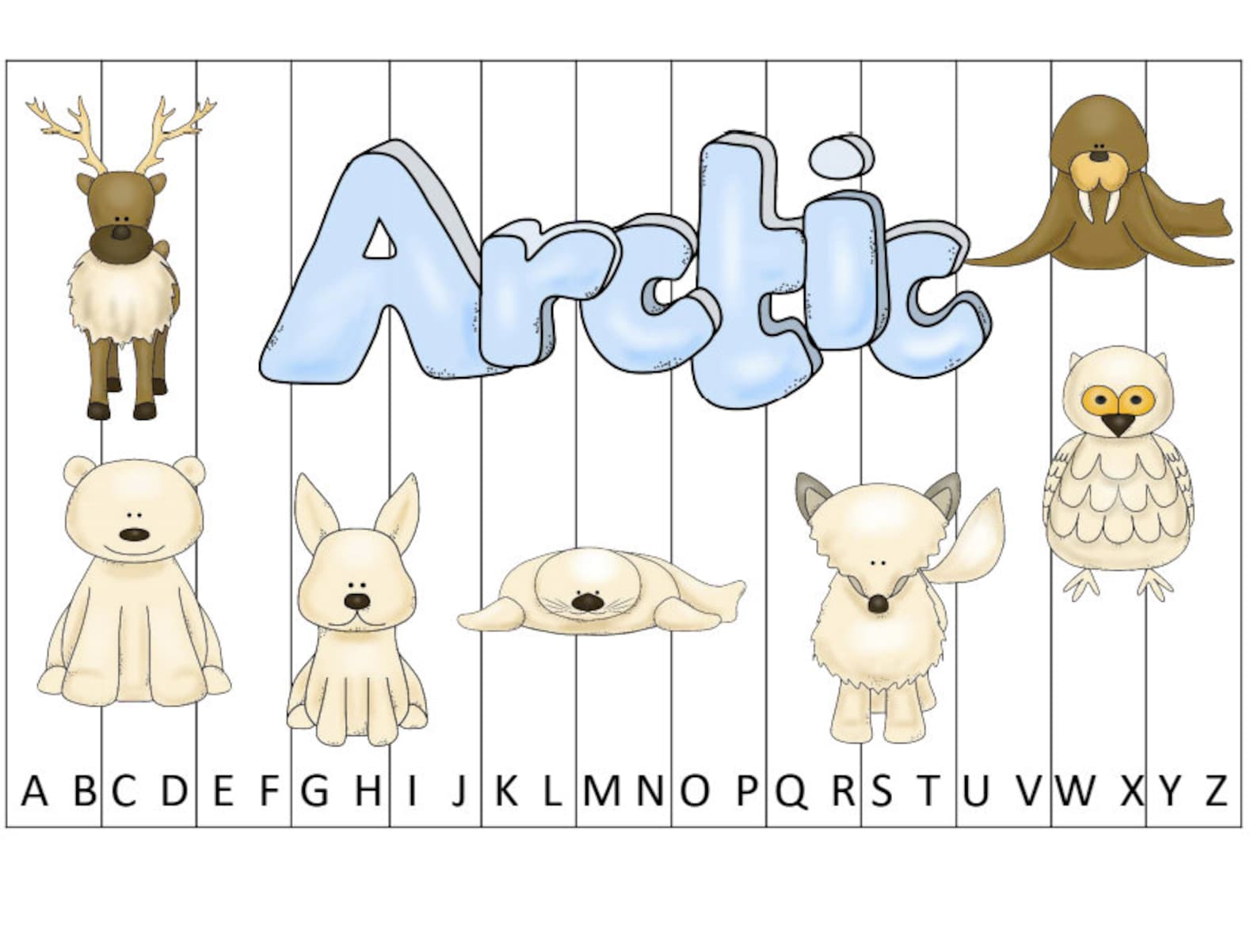50 Printable Arctic Animals Worksheets. Preschool-kdg - Etsy