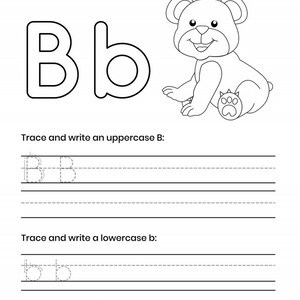 26 Printable Alphabet Trace & Color Worksheets. A-Z. Preschool-kdg - Etsy