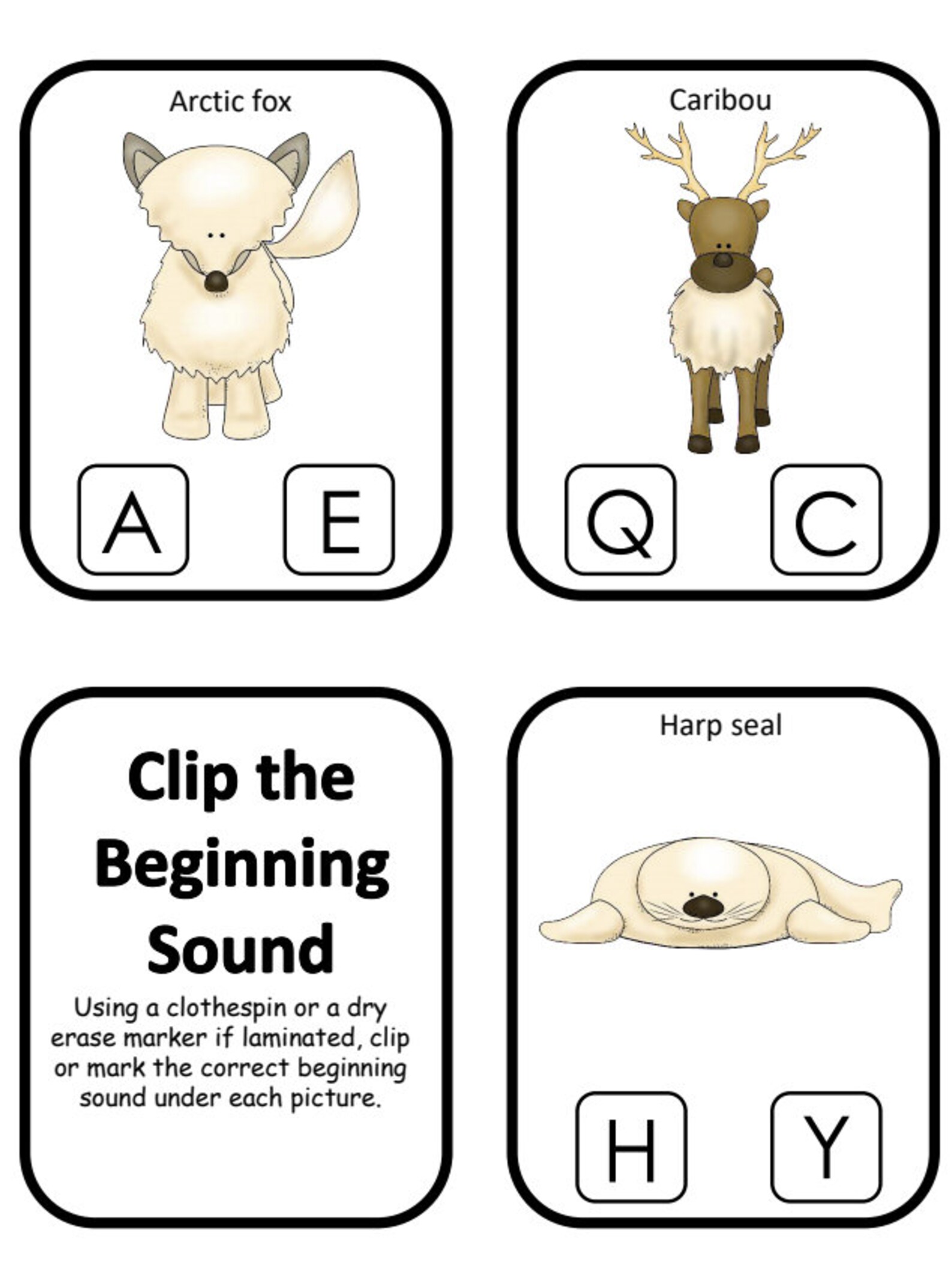 50 Printable Arctic Animals Worksheets. Preschool-kdg - Etsy