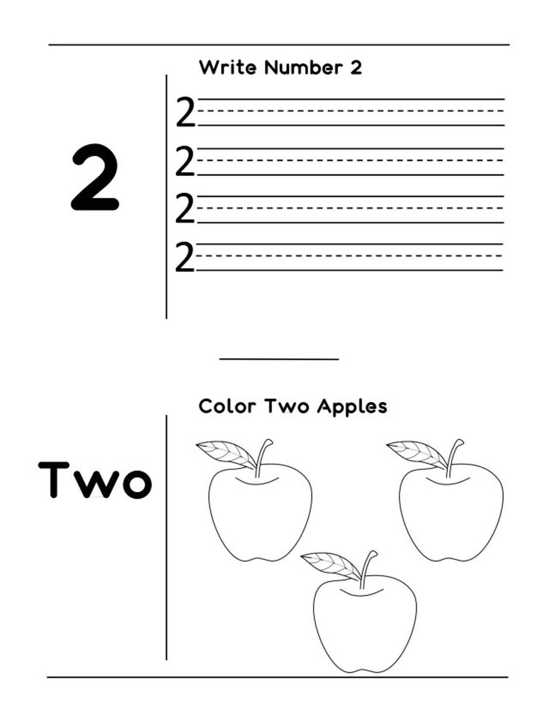 26 Printable Tracing Numbers Worksheets. Preschool-kdg - Etsy