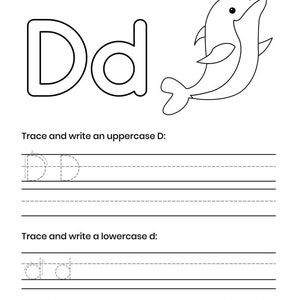 26 Printable Alphabet Trace & Color Worksheets. A-Z. Preschool-kdg - Etsy