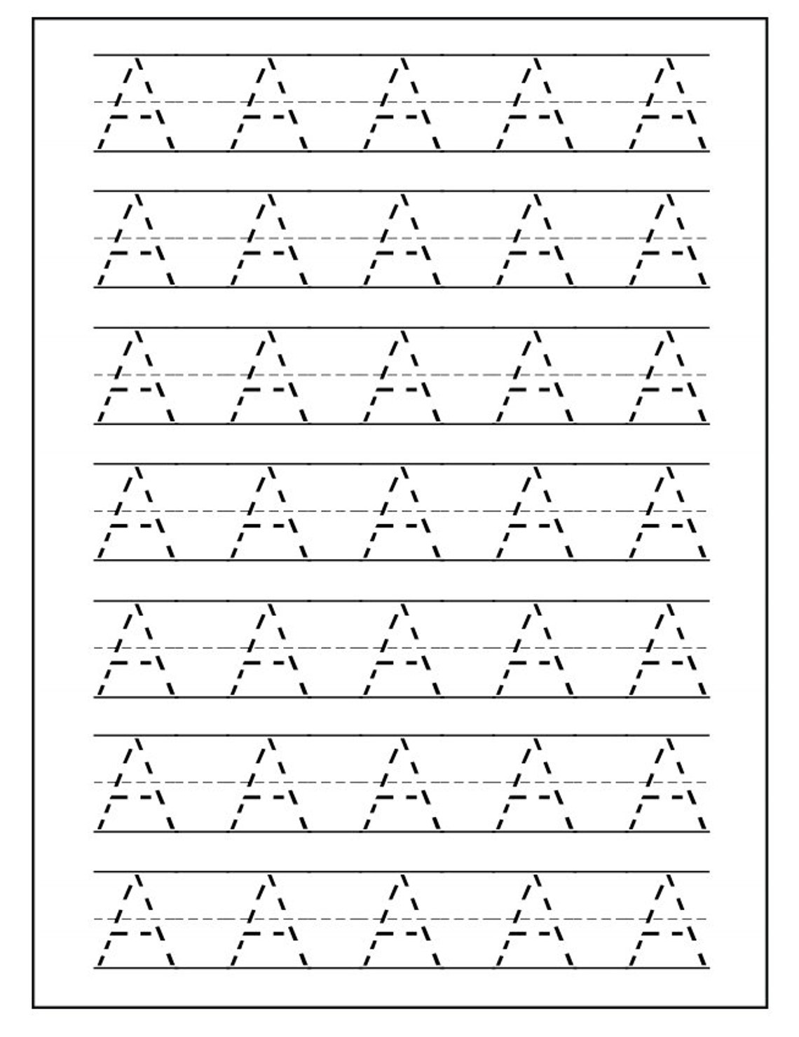 88 Printable Alphabet Tracing Worksheet. A-Z Tracing. Preschool-kdg ...