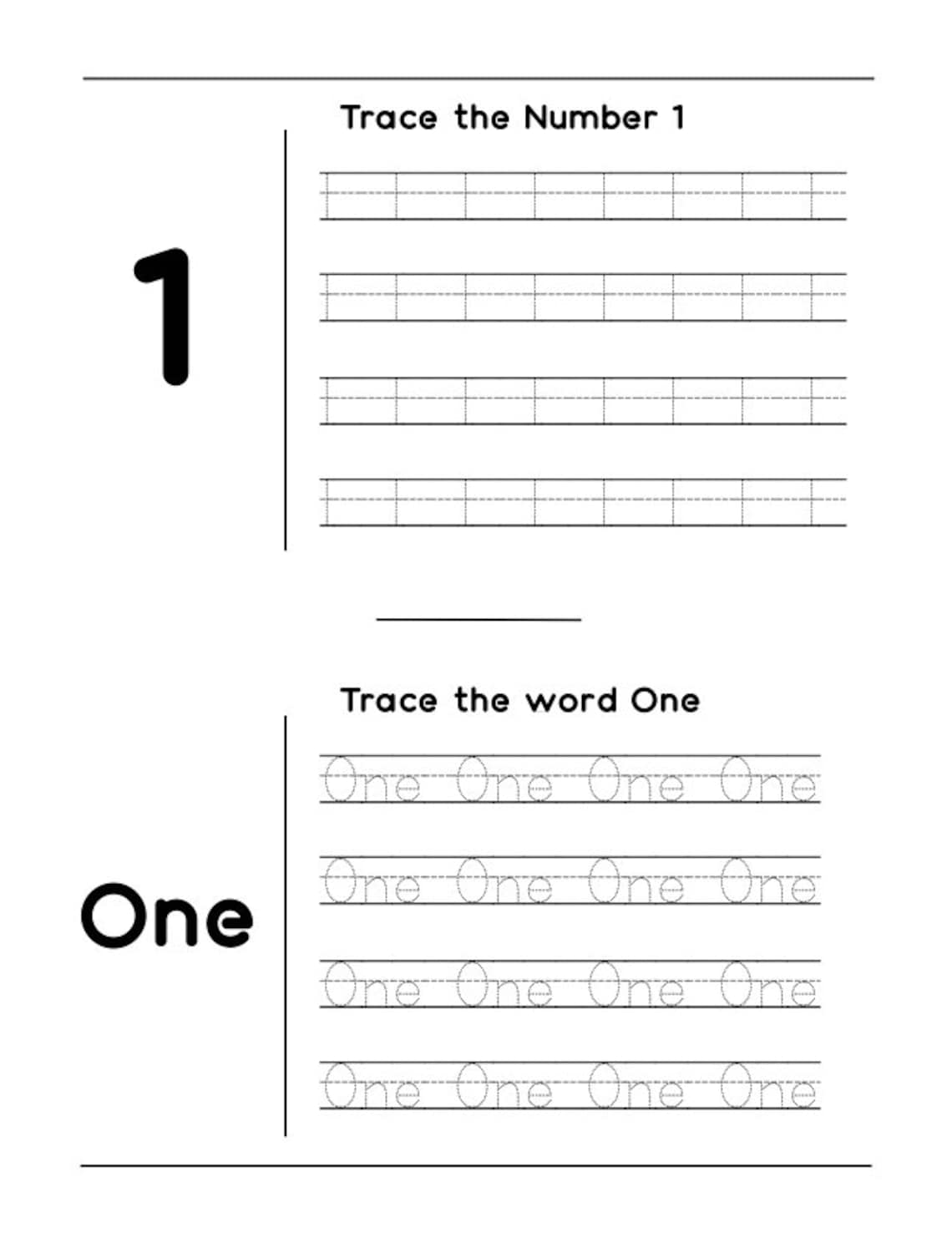 26 Printable Tracing Numbers Worksheets. Preschool-kdg - Etsy