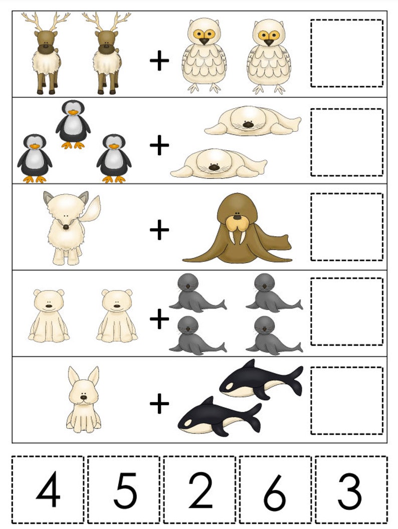 50 Printable Arctic Animals Worksheets. Preschool-kdg - Etsy
