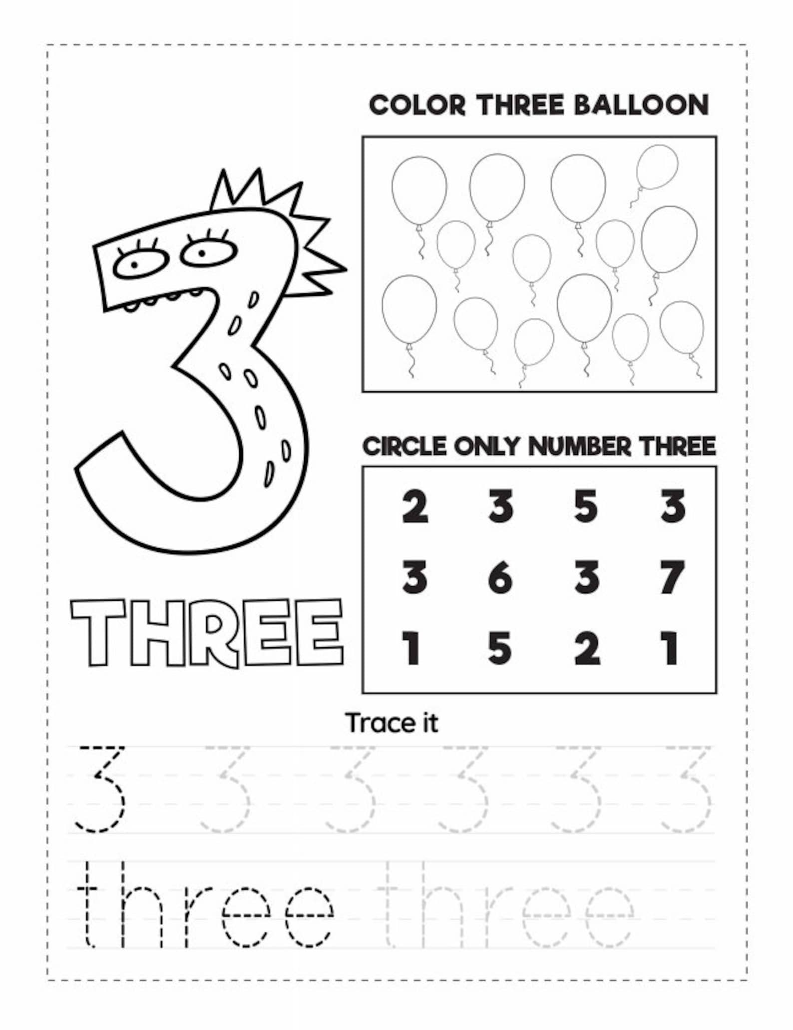 41 Printable Number Tracing Worksheets. Numbers 1-20. Pre-k - Etsy