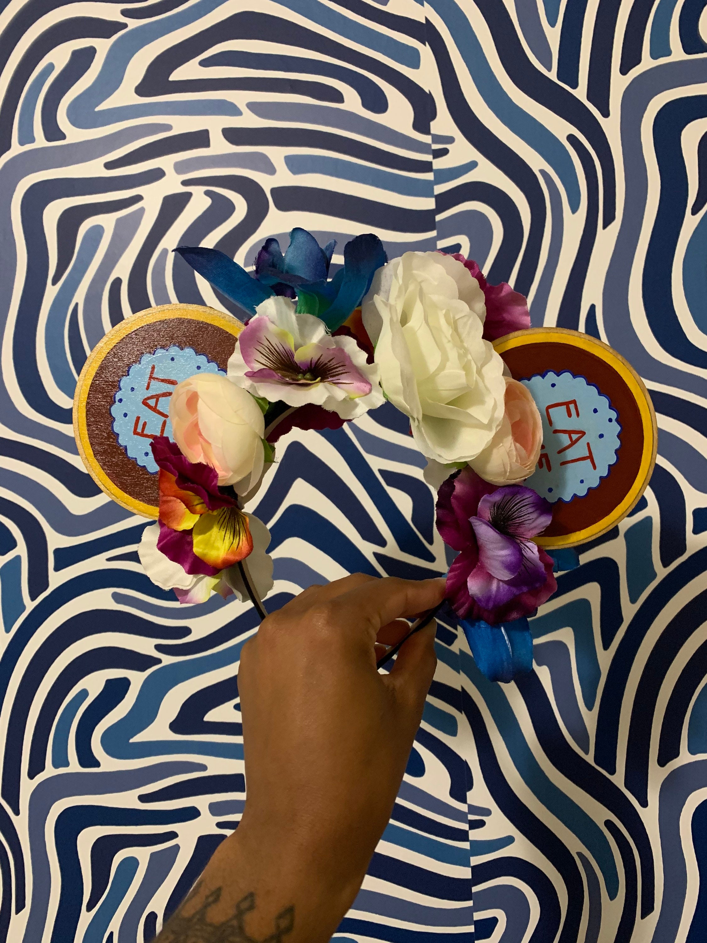 Alice in Wonderland Flower Crown Disney Ears - Etsy