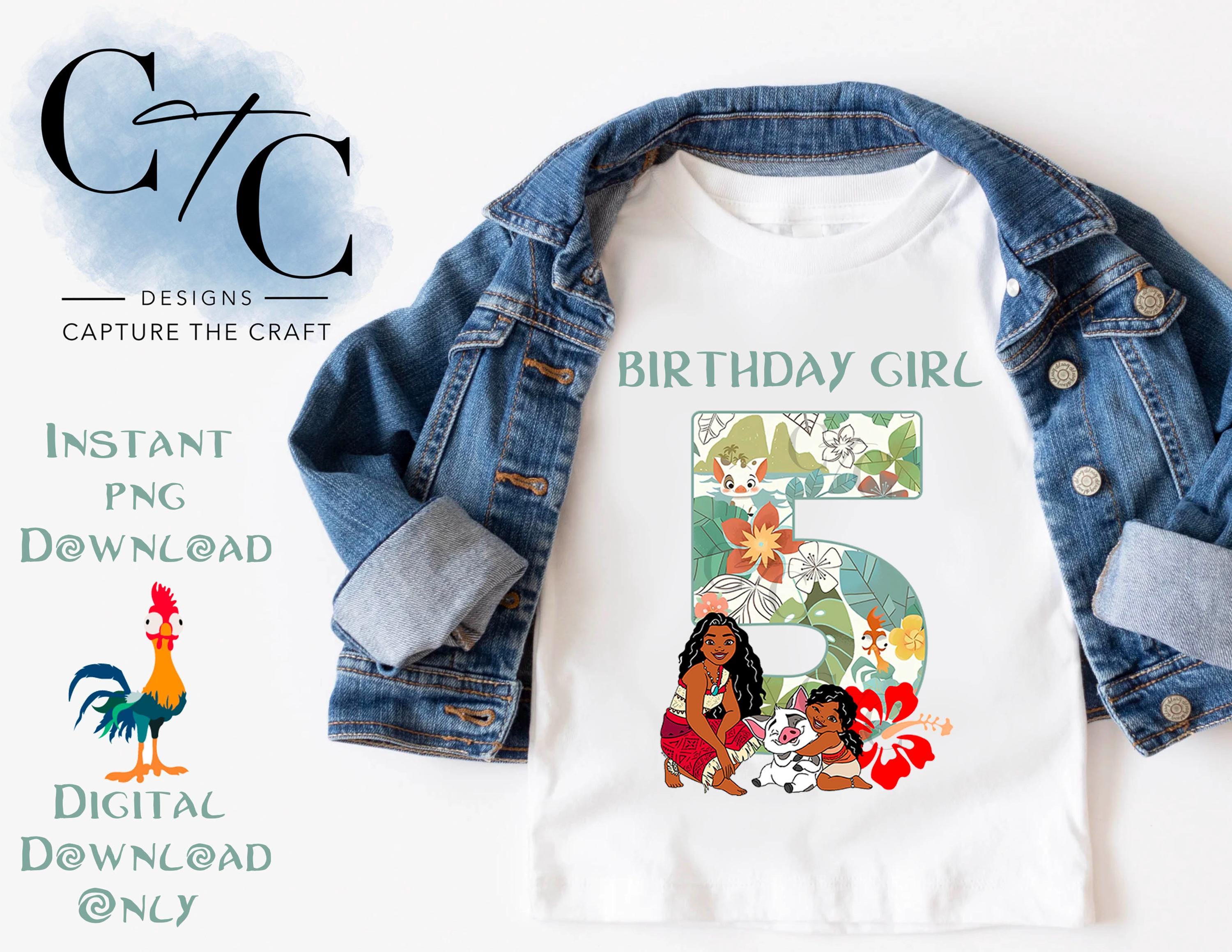 Moana Birthday Numbers PNG - Etsy