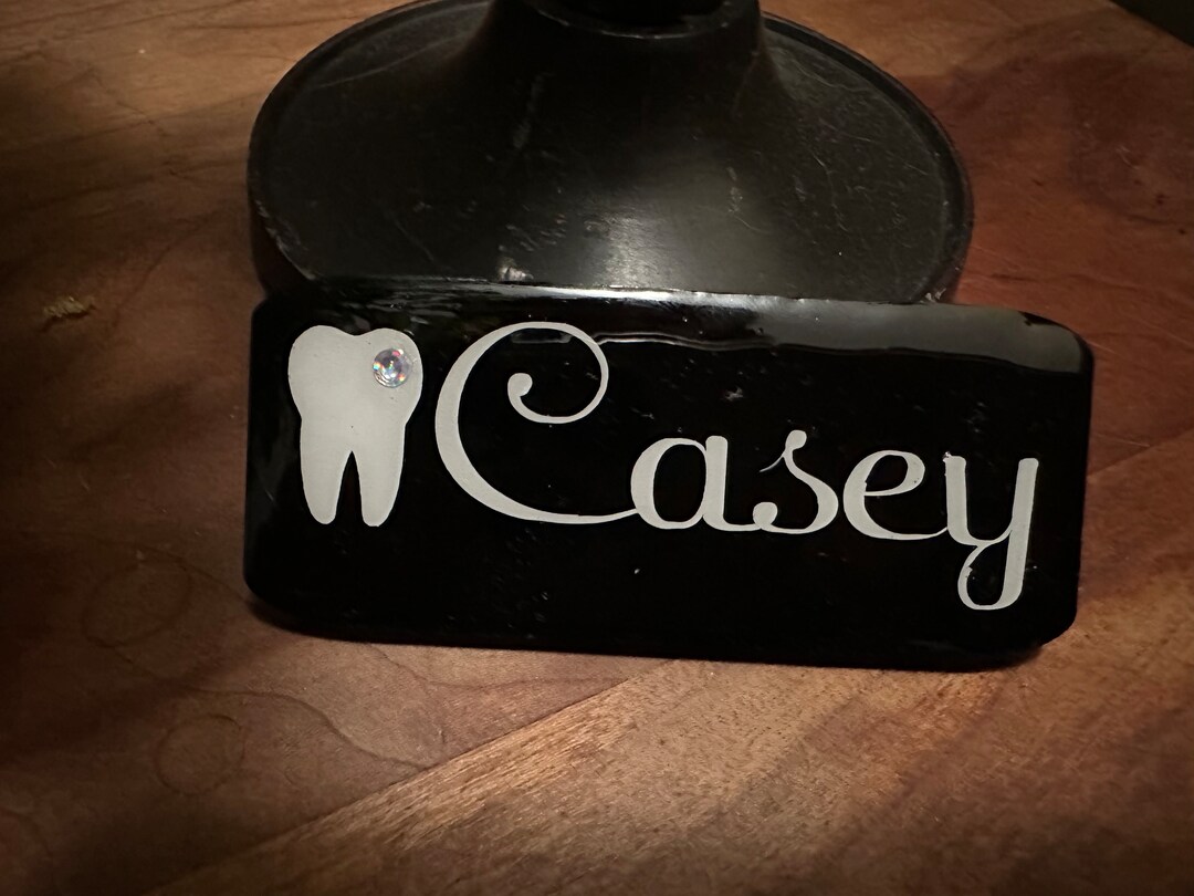 Magnetic Name Tag, Name Badge, Tooth Name Tag, Personalized Name Tag ...