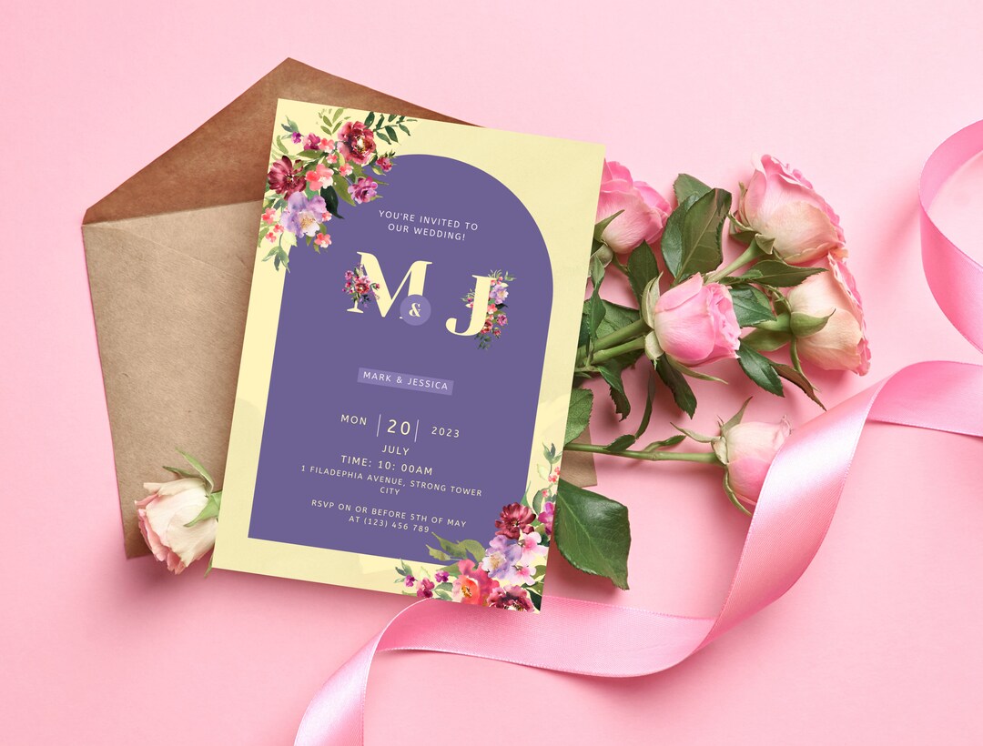 Printable Invitation|wedding Invitation|invitation Template|invite ...