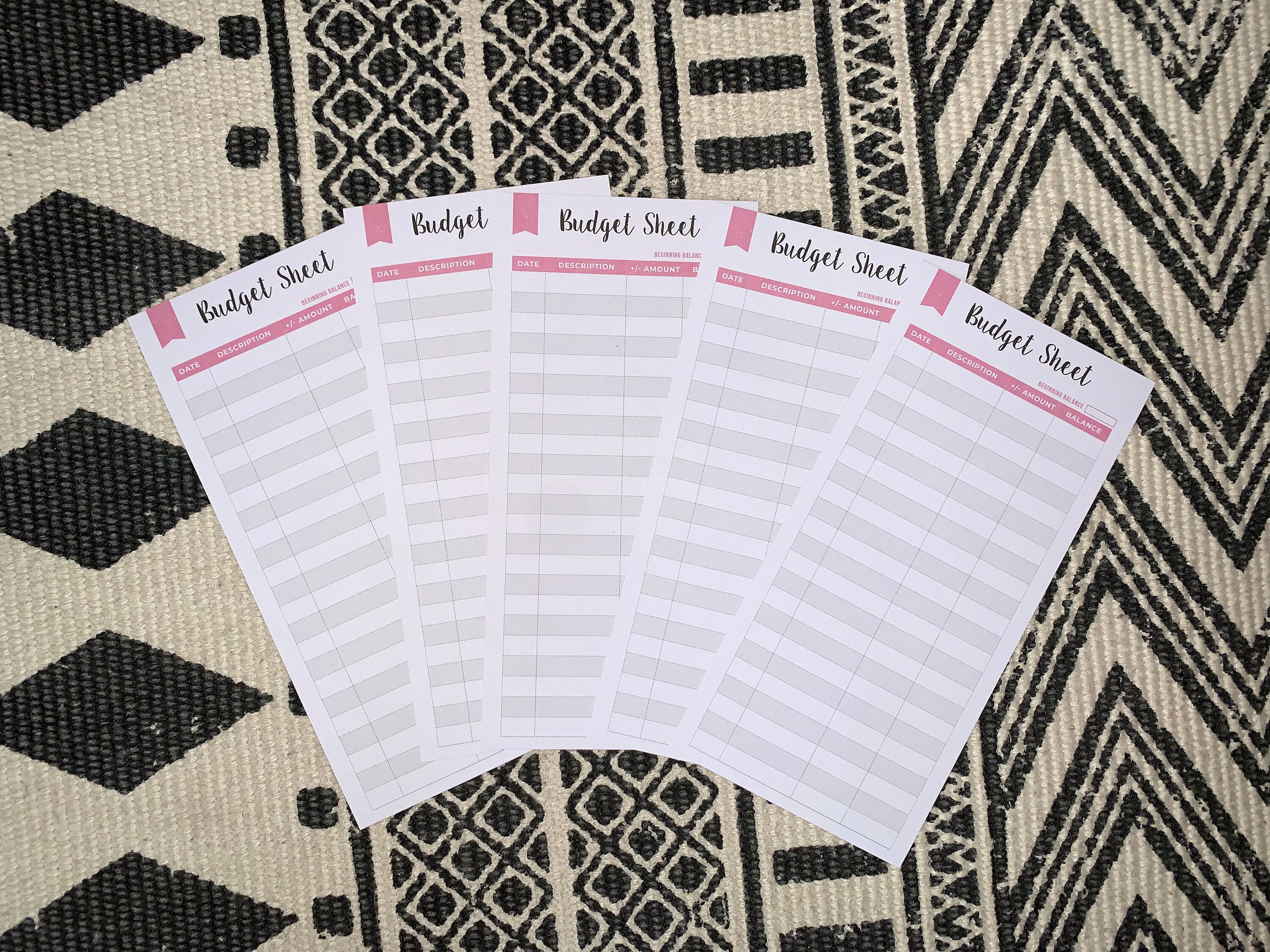 Budget Sheet A610 Pack Budget Expense Tracking Sheetsbudget Trackercash ...