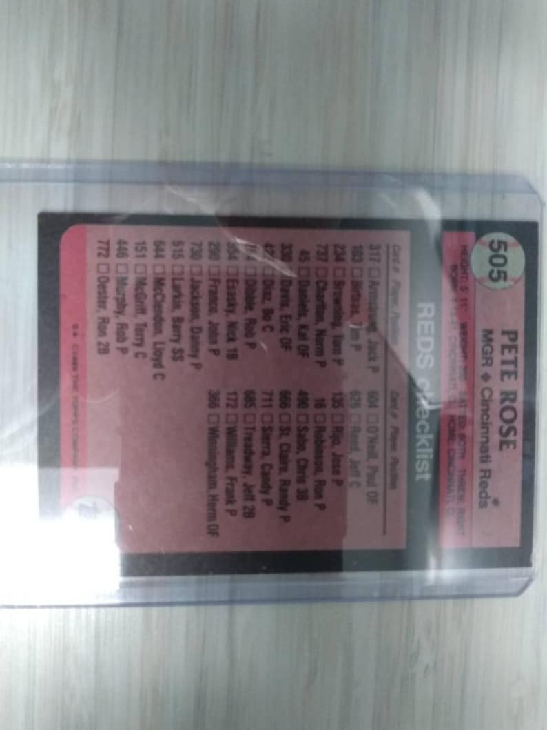Pete Rose Manager Card - Etsy