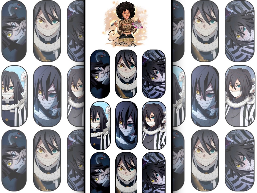 Serpent Hashira Anime Decals Waterslide Nail Decals Nail Stickers - Etsy