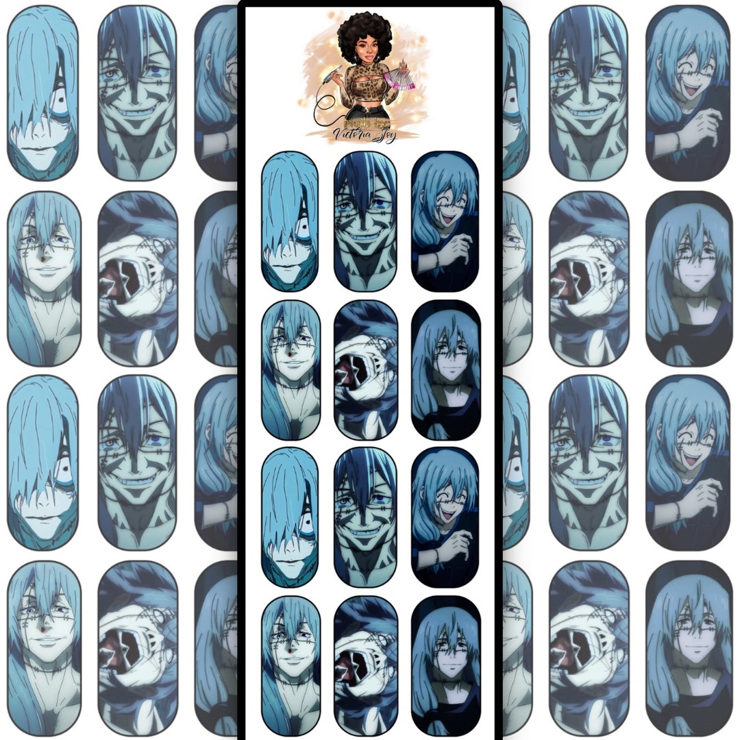 Cursed Anime Nail Decals Waterslide Nail Decals Nail Stickers Nail ...